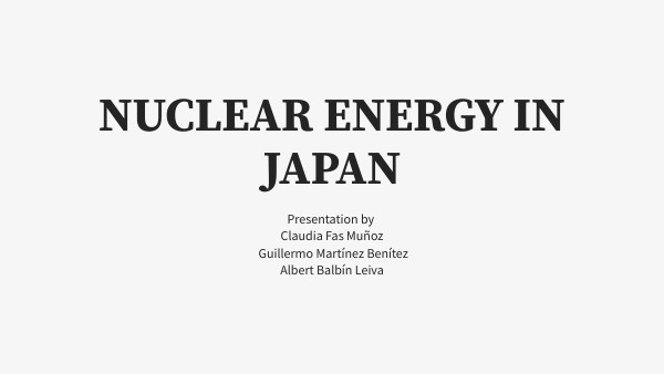 NUCLEAR ENERGY IN JAPAN | Genially