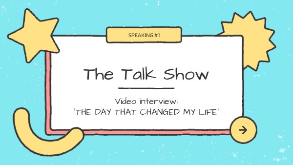 video project talk show | Genially