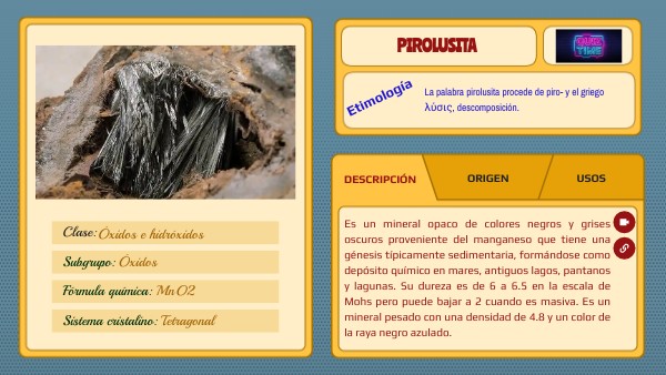 FICHA PIROLUSITA | Genially