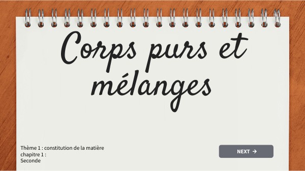 Corps purs et mélanges C1 | Genially