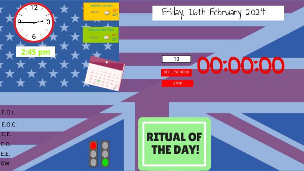 My Classroom Screen | Genially