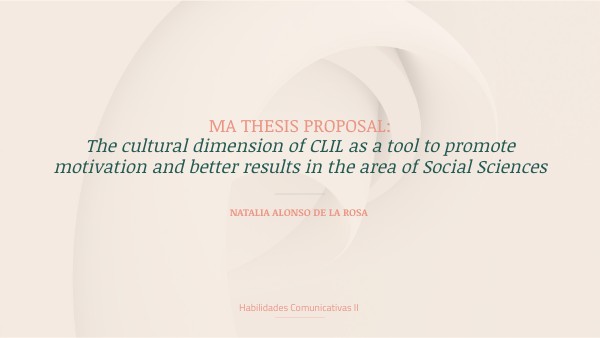 MA THESIS PROPOSAL