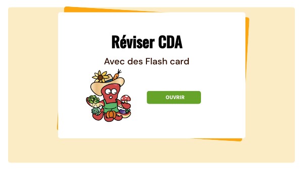 FLASHCARD CDA : sprint 2023