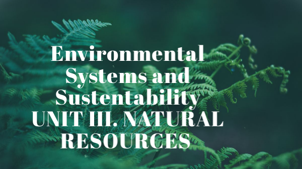 UNIT III. ESS 2021
