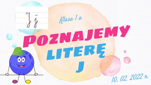 Poznajemy literę j, J | Genially