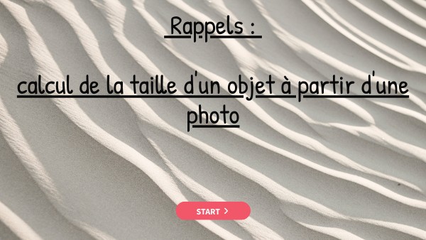 Calcul taille d'un objet | Genially