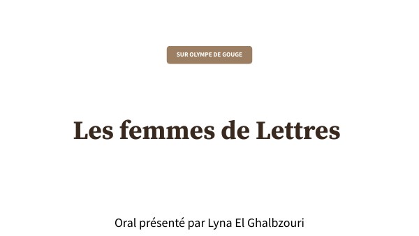 Olympe de Gouges | Genially