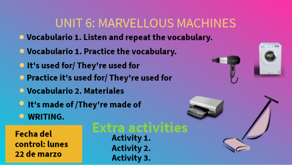 UNIT 6: MARVELLOUS MACHINES | Genially