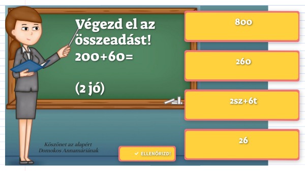 Kerek százas+kerek tízes -kvíz. | Genially