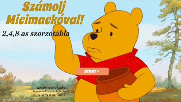 Micimackós 2,4,8-as szorzó gyakorlása | Genially