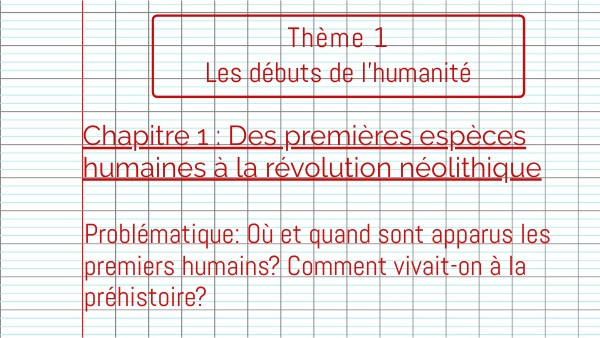 Th1-Ch1-Les débuts de l'humanité
