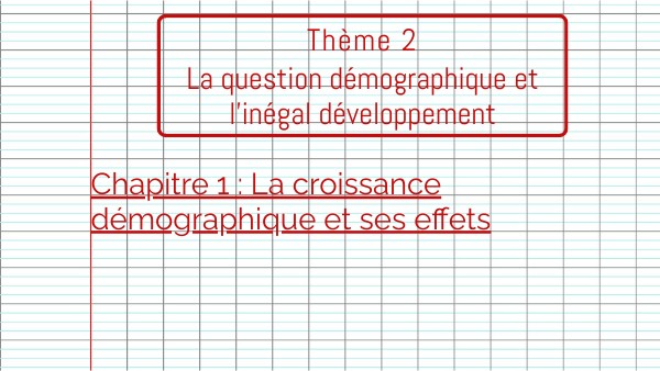 Th2-Ch1-La croissance démographique et ses effets