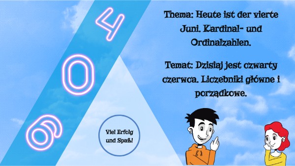 Heute ist der vierte Juni | Genially