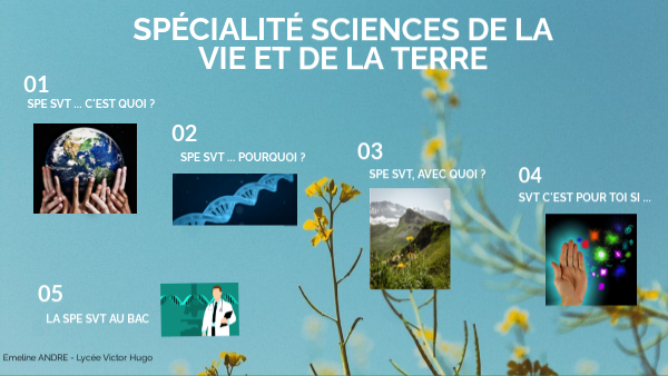 présentation spécialité SVT | Genially