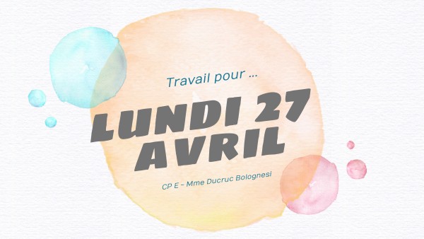 Lundi 27 avril | Genially