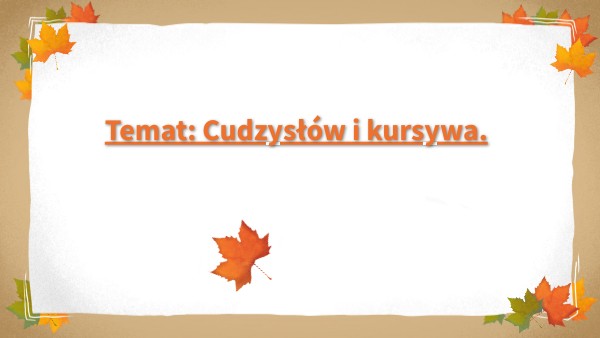 Cudzysłów i kursywa- klasa 4 | Genially