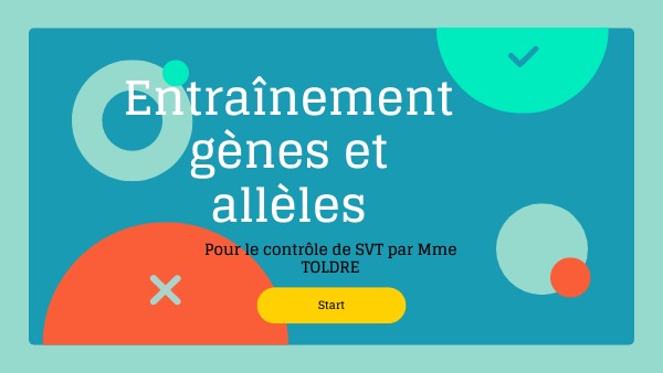 3e exercice gènes et allèles | Genially