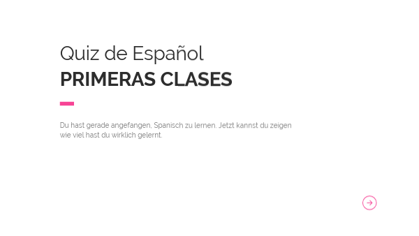 Quiz de Español - Primeras Clases | Genially