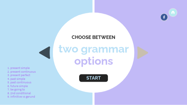 choose between - grammar quiz A2 | Genially