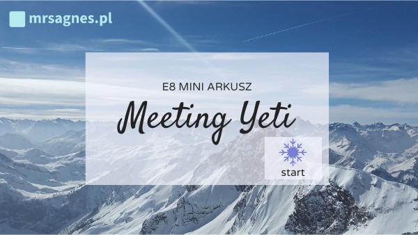 mini arkusz e8 Meeting Yeti | Genially