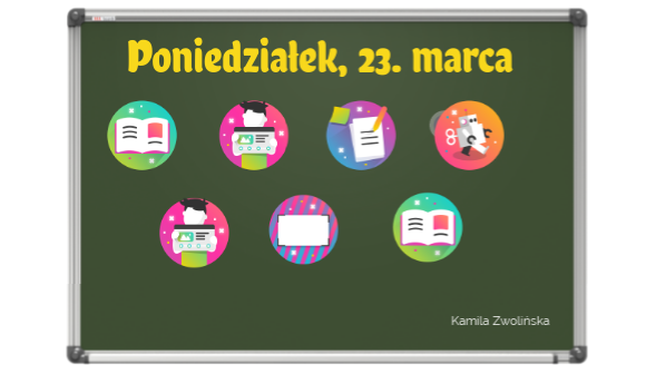 Materiał na poniedziałek, 23. marca