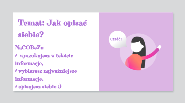 Opis osoby kl.4 | Genially