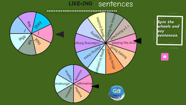 Spin the wheel grammar oral unit 1 sexto | Genially