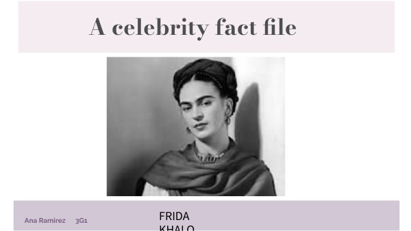 a celebrity fact file | Genially