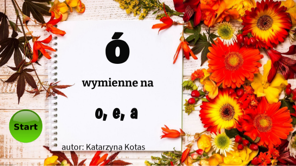 ó wymienne na o, e, a