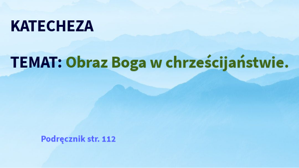 OBRAZ BOGA KL. 5 | Genially