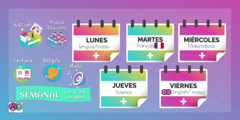 PLANNING 20/24 abril 5ºB | Genially