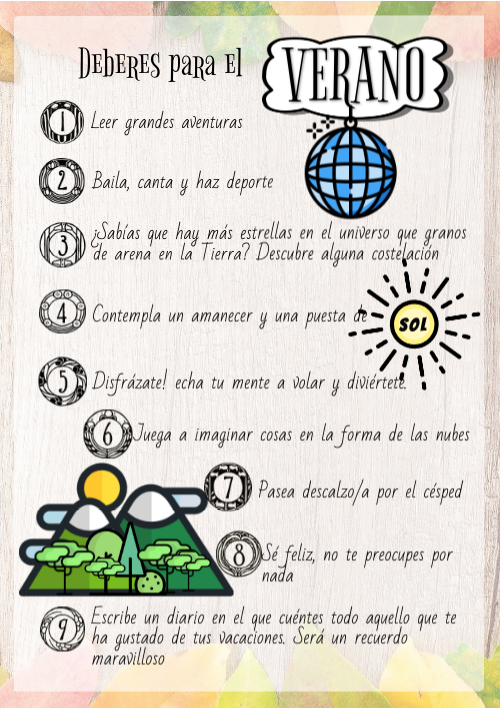 TAREAS DE VERANO | Genially