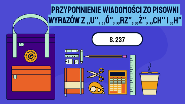 Pisownia wyrazów z u, ó, rz, ż, ch, h | Genially