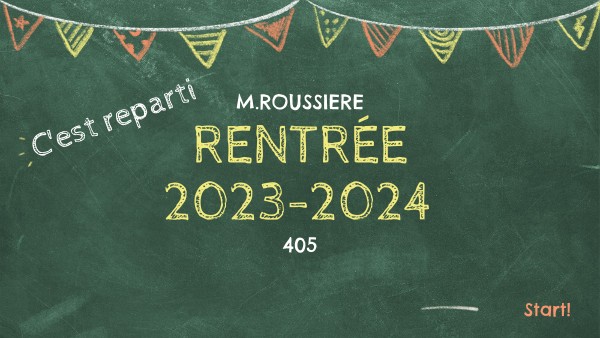 Rentrée 4è parents | Genially