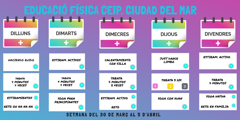 3.3. POSA'T EN FORMA AMB L'E. FÍSICA "SETMANA 30 AL 5 ABRIL" | Genially