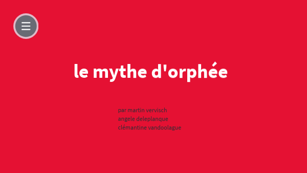 exposeée francais orphée | Genially