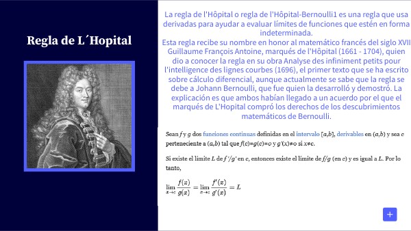 Regla L'Hopital | Genially