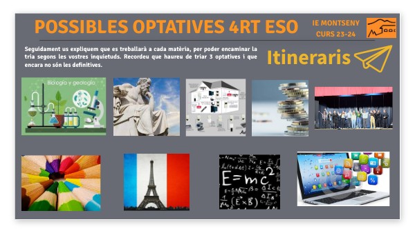 OPTATIVES 4rt ESO | Genially