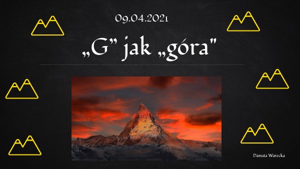 G jak góra - klasa 1b | Genially