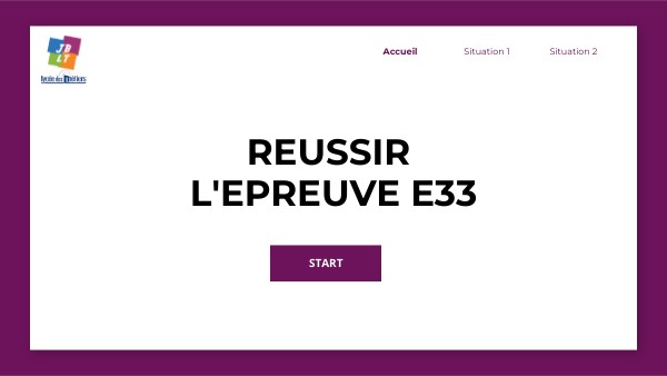 MCV - Préparation de l'épreuve E33 | Genially