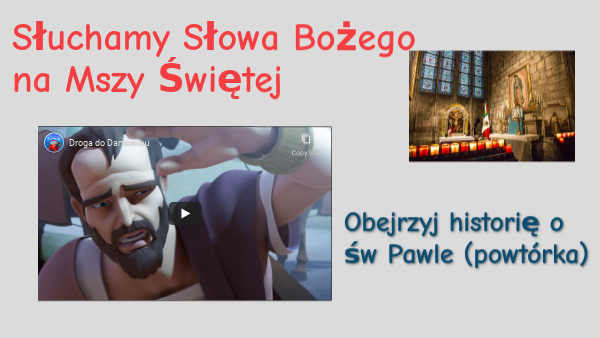 Słuchamy Słowa Bożego na Mszy Świętej | Genially