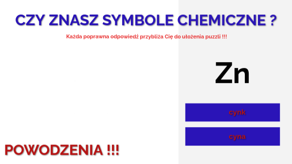 Symbole pierwiastków chemicznych SP | Genially