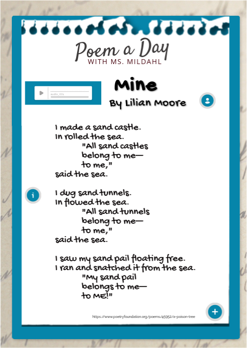 Poem a Day - Mine