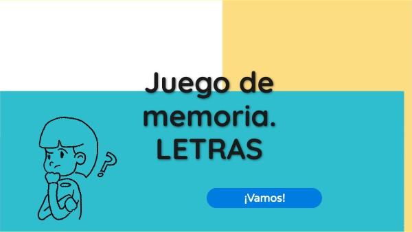 Juego memoria LETRAS