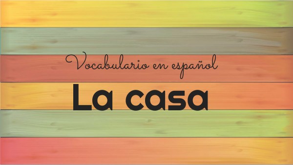vocabulario de la casa