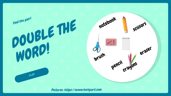 dobble game School vocabulary | Genially