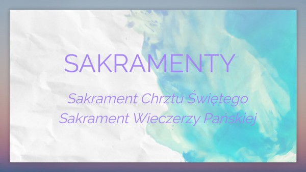 Sakramenty KEA | Genially