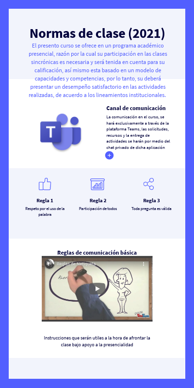 Reglas de clase 2021