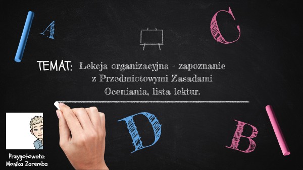 Lekcja organizacyjna -kl. 8 | Genially