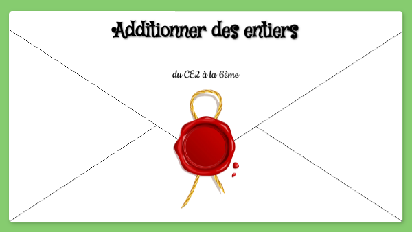 Additionner des entiers | Genially